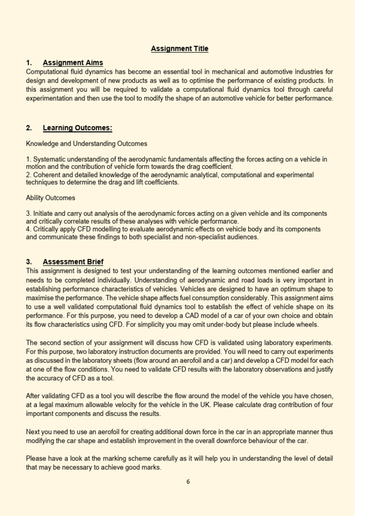 Assignment Brief - Written Assignment | PDF | Drag (Physics) | Lift (Force)
