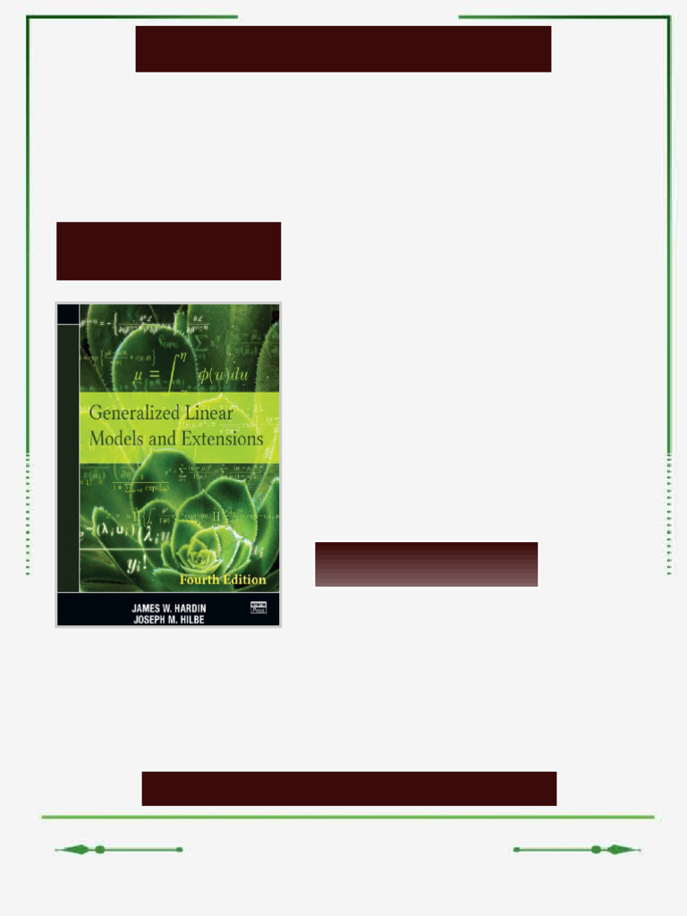 Generalized Linear Models and Extensions 4th Edition James W. Hardin ...