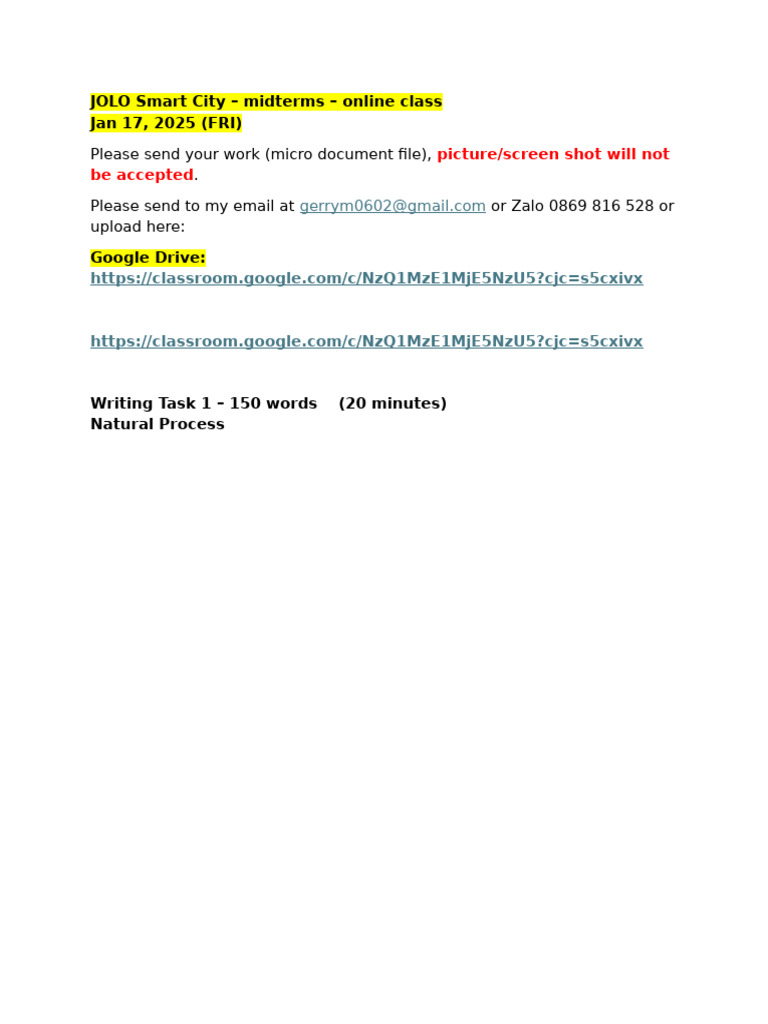 Writing Task 1 Midterms Jolo Zoom Class | PDF
