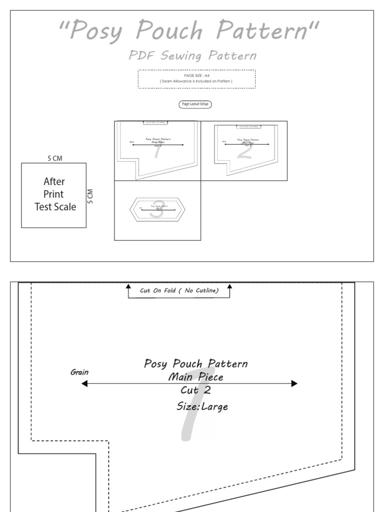 Posy Pouch Sewing Pattern PDF | PDF
