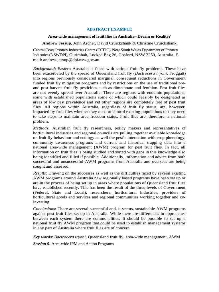 Abstract Example (1) | PDF | Australia | Natural Environment