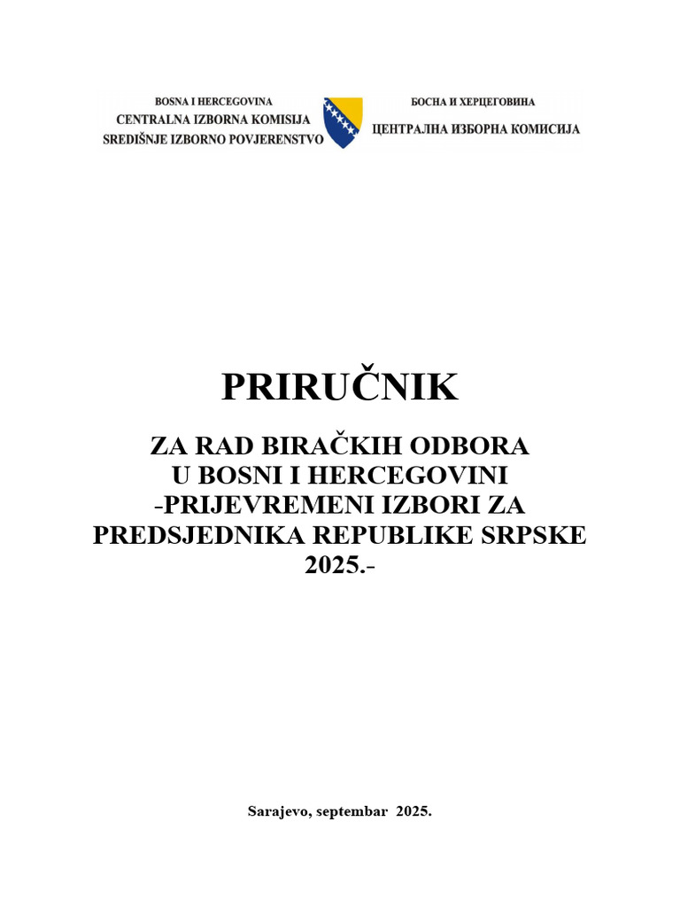 Prirucnik Za Rad Bo Predsjednik Rs-bos | PDF