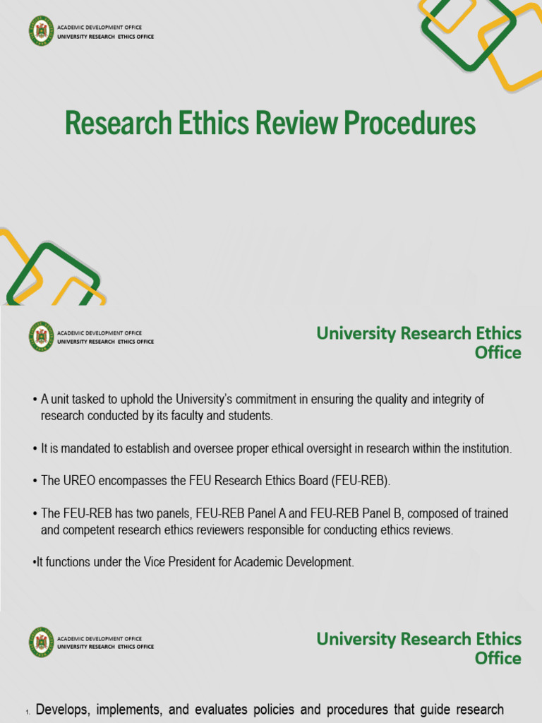 Research Ethics Review Procedures Guide | PDF | Evaluation | Clinical Trial