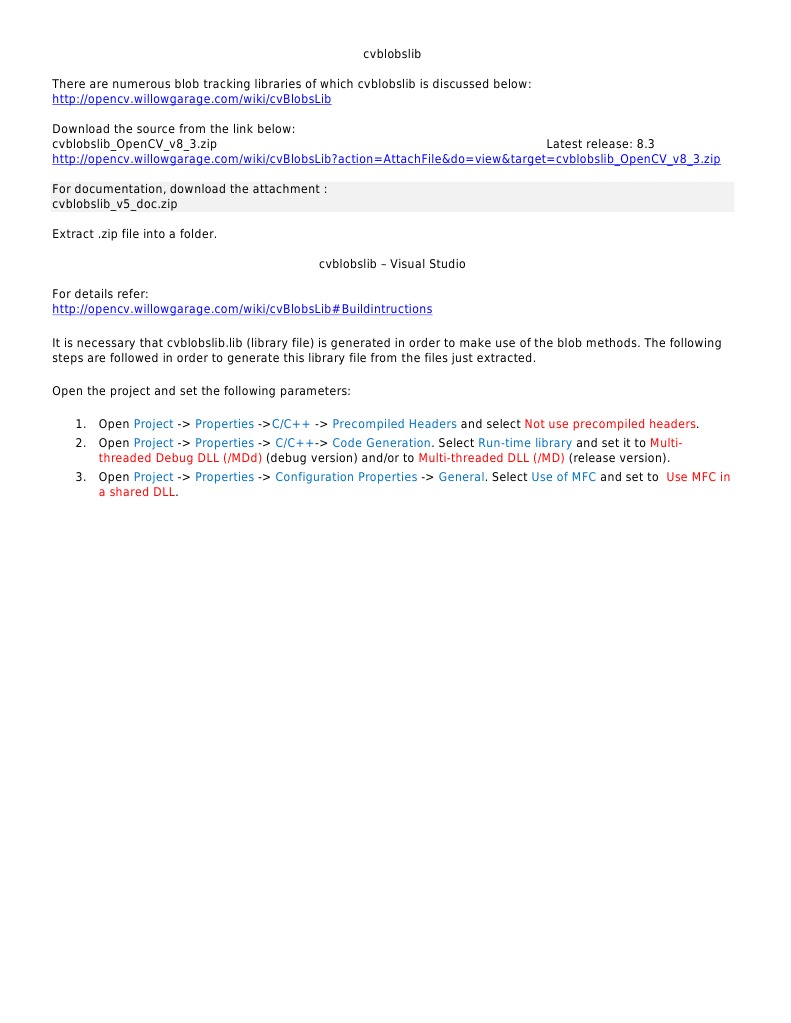 Opencv Blobs | PDF | Computers