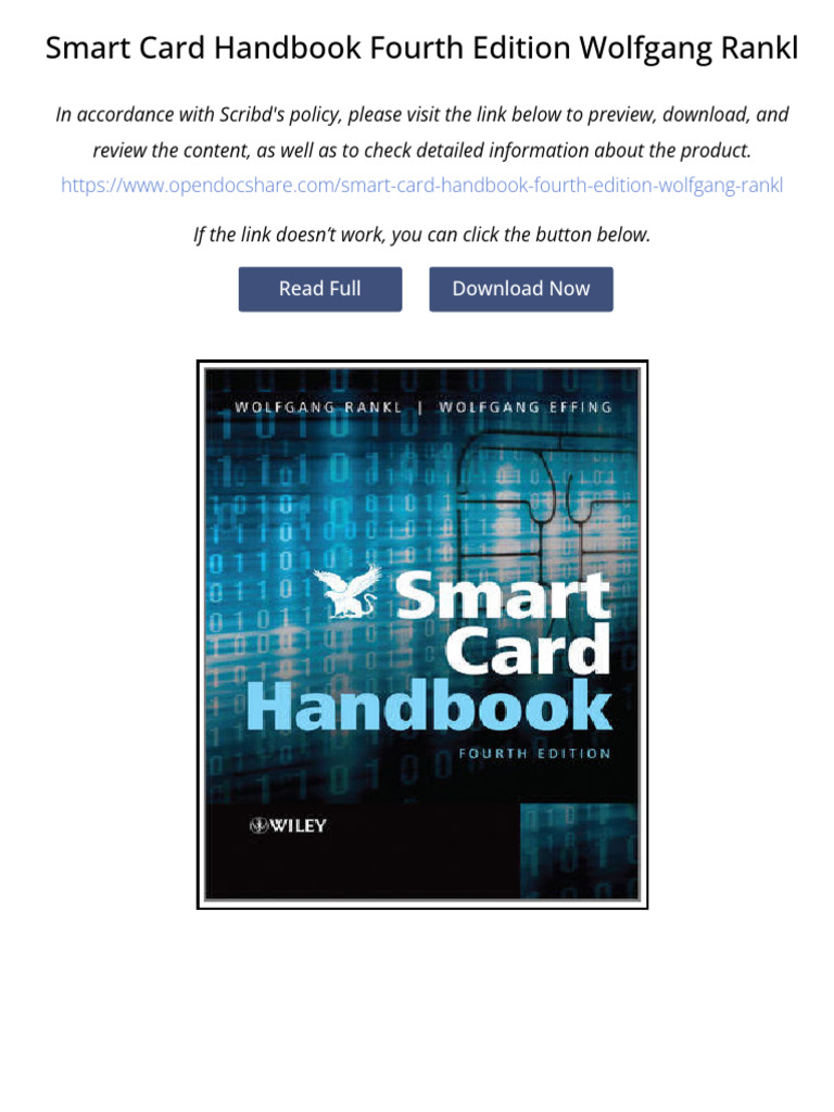 Smart Card Handbook Fourth Edition Wolfgang Rankl | PDF | Read Only ...