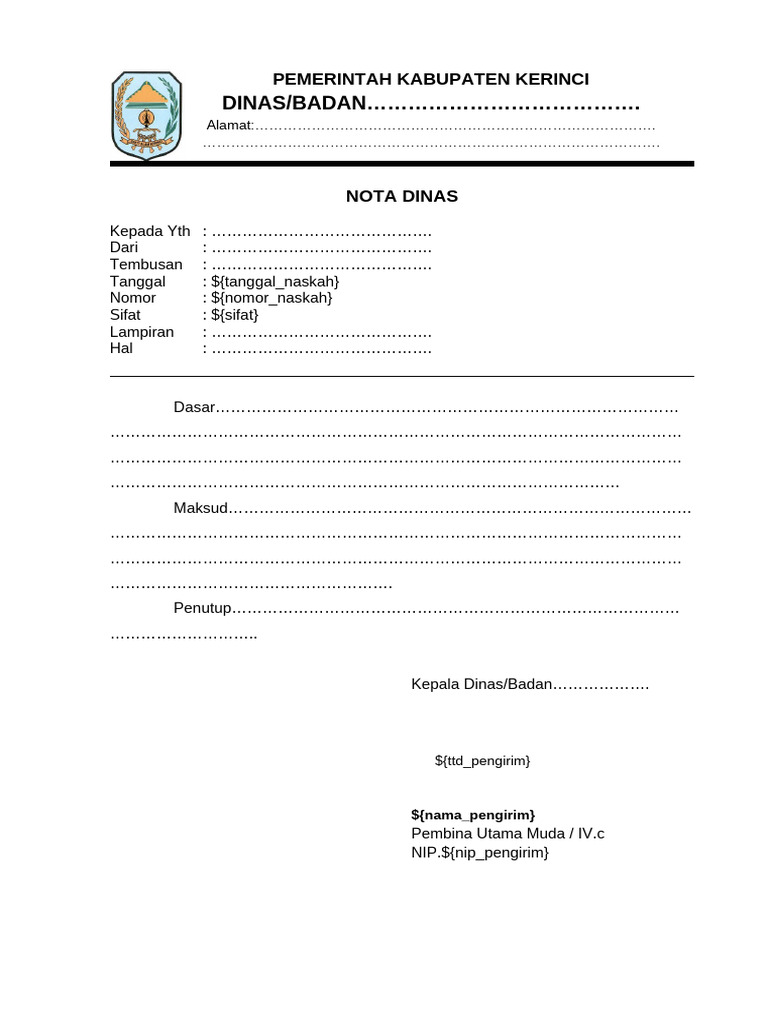20250505175342NOTA DINAS - Templete | PDF
