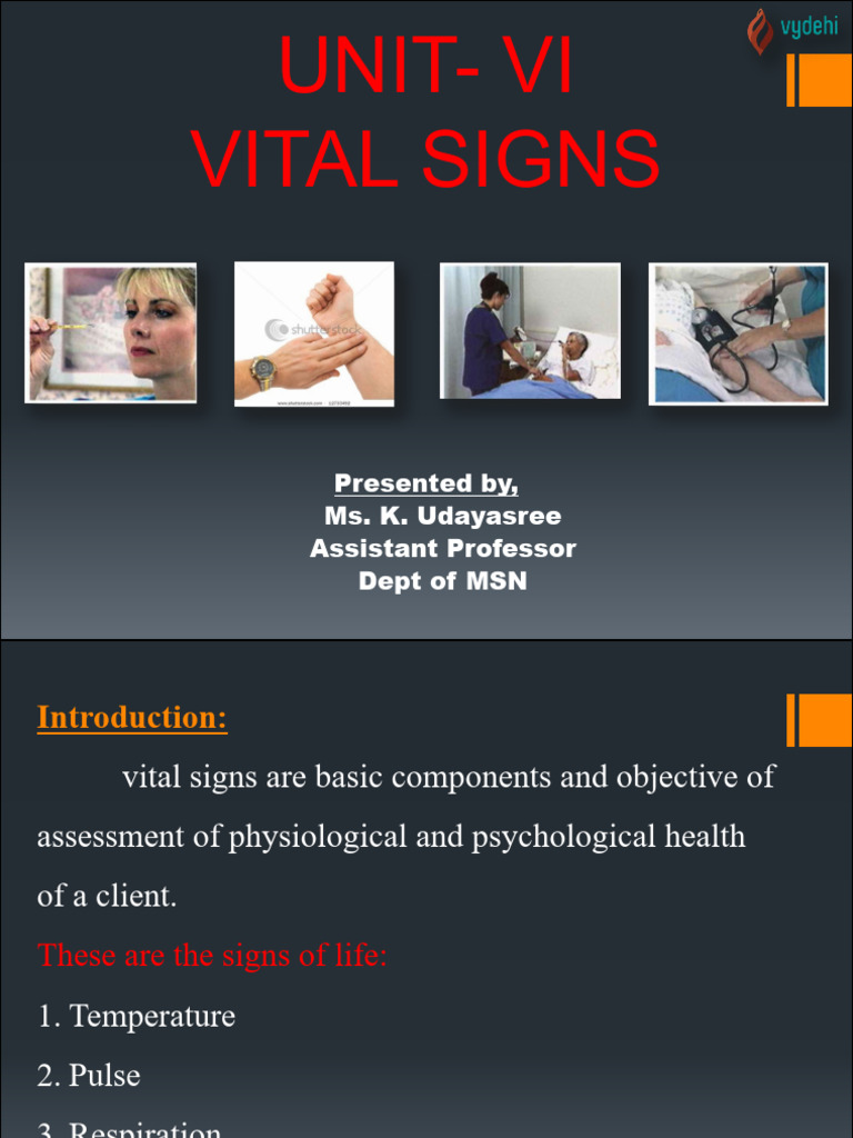 Vital Signs | PDF | Pulse | Fever