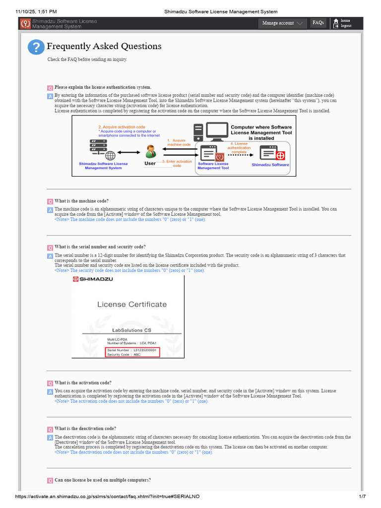 Shimadzu Software License Management System | PDF | Software | License