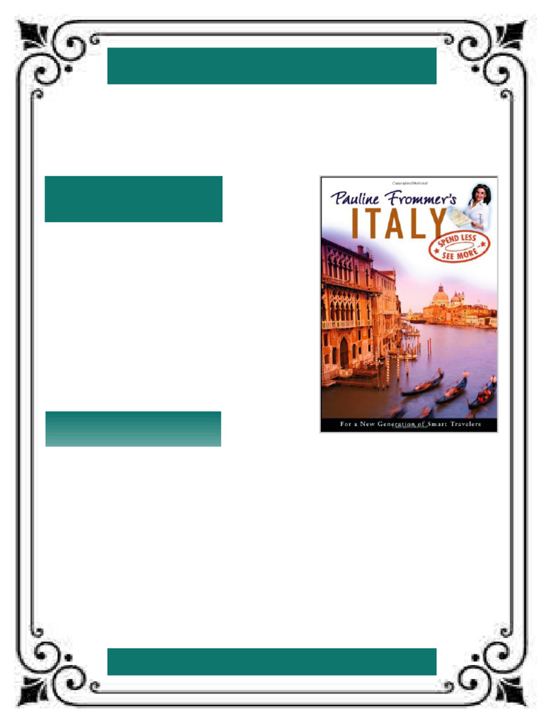 Pauline Frommer s Italy Pauline Frommer Guides 1st Edition Keith Bain ...
