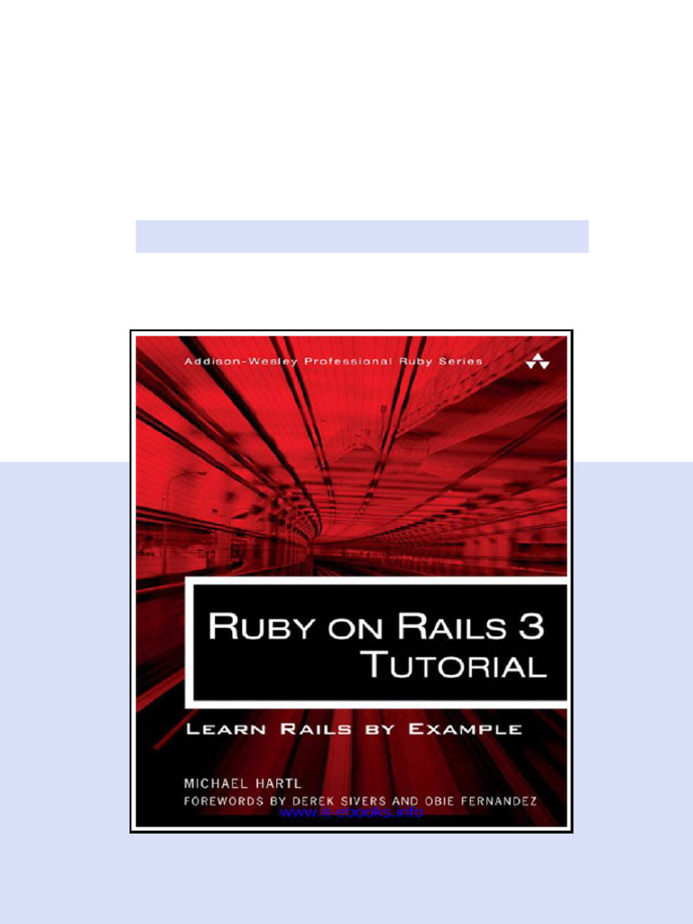 (Ebook) Ruby On Rails 3 Tutorial by Michael Hartl ISBN 9780321743121 ...