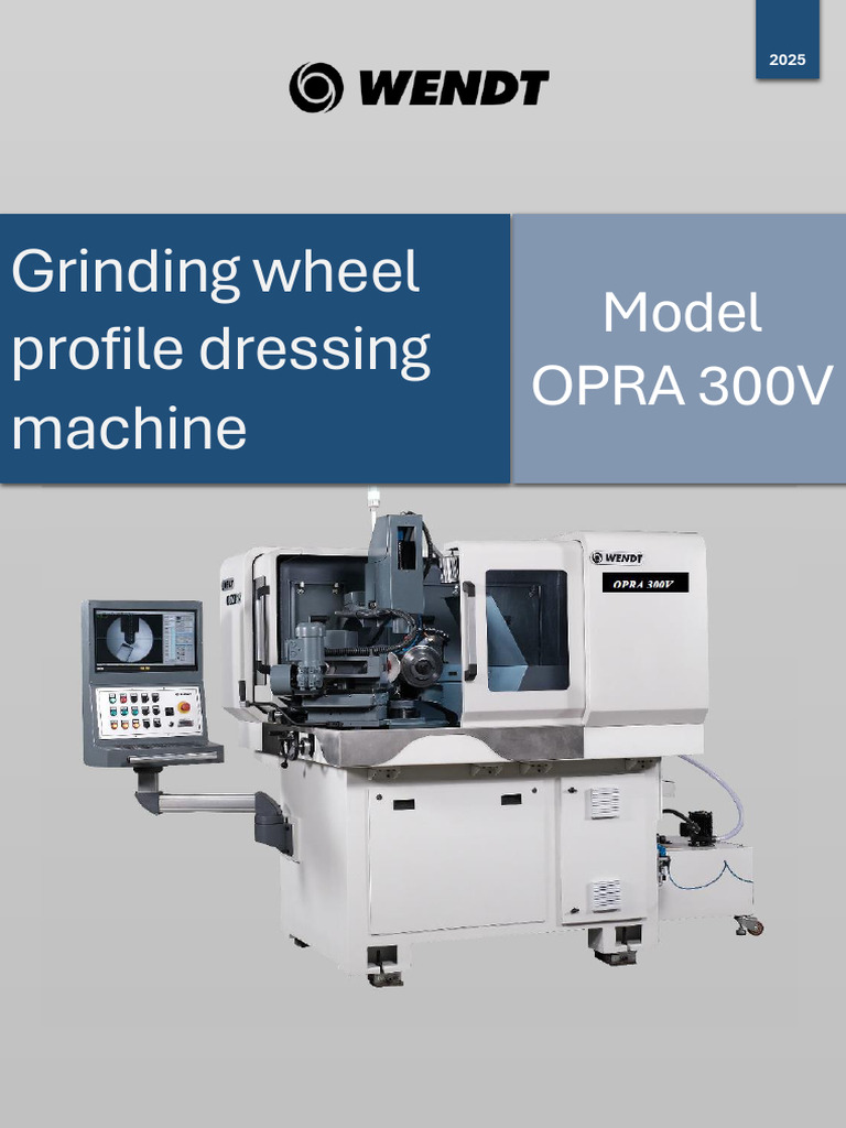 Wendt OPRA 300V Grinding Machine Offer | PDF | Fax | Grinding (Abrasive ...