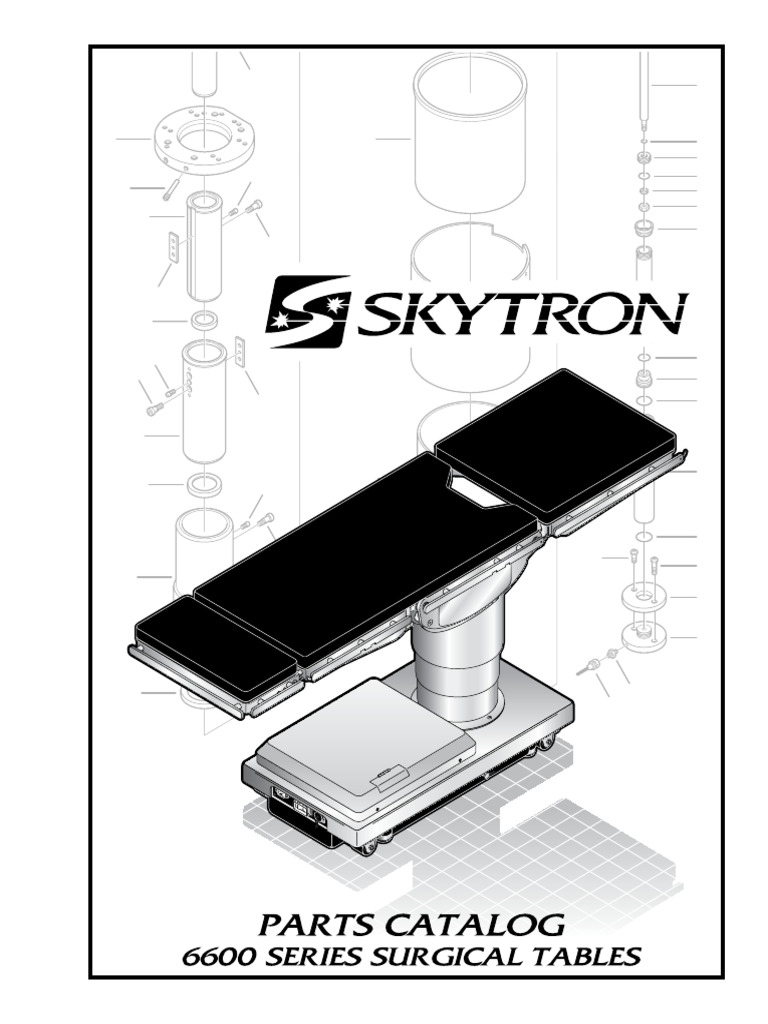 SKYTRON 6600 Surgical Table Parts List | PDF | Screw | Washer (Hardware)