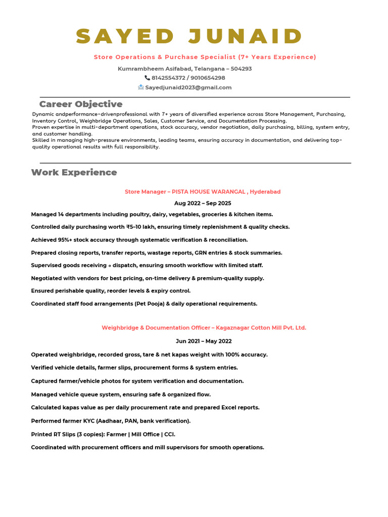 Premium 1 Mr Sayed Junaid | PDF | Point Of Sale | Business