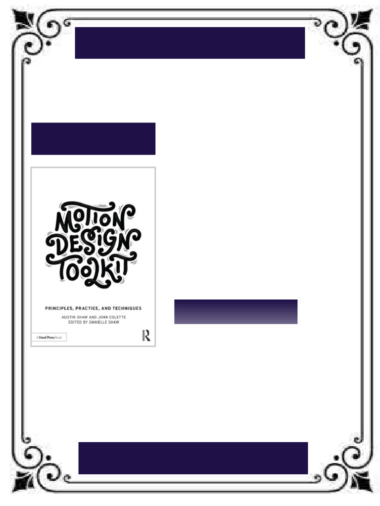 Motion Design Toolkit Principles Practice and Techniques 1st Edition ...