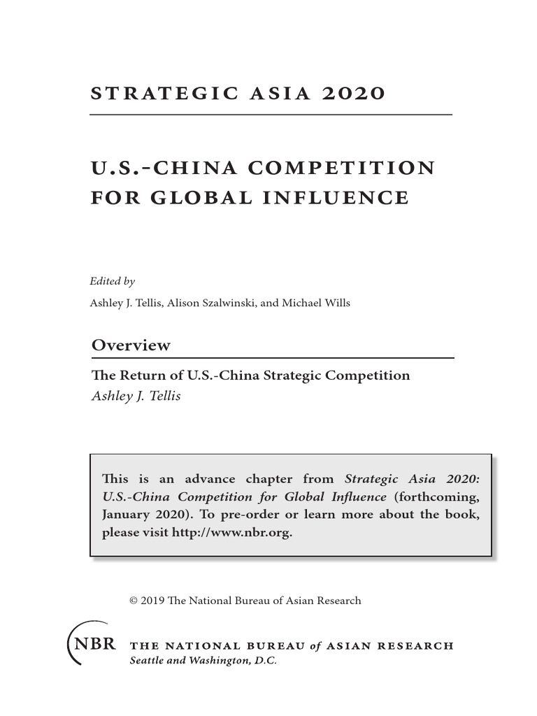 Us China Competition for Global Influence, NBR 2020 | PDF | China ...