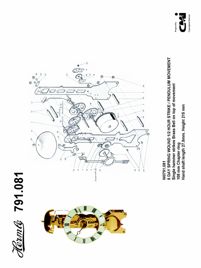 hermle_wo791081 | PDF | Clock | Pendulum