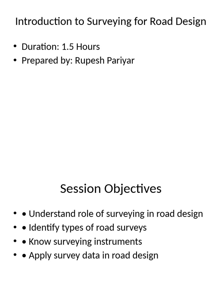 Surveying Essentials for Road Design | PDF | Surveying | Geographical ...