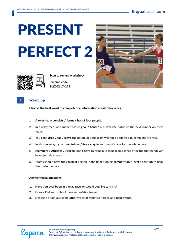 Present Perfect 2 British English Student B1 B2 | PDF | Linguistics ...