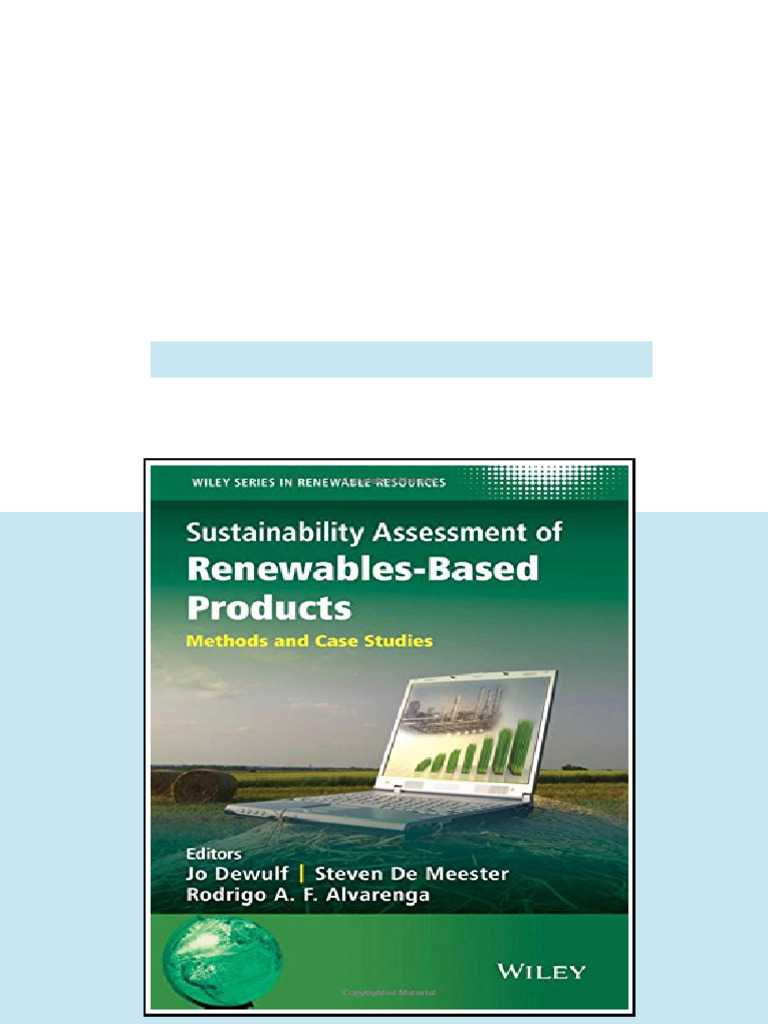 (Ebook) Sustainability Assessment of Renewables-Based Products: Methods ...