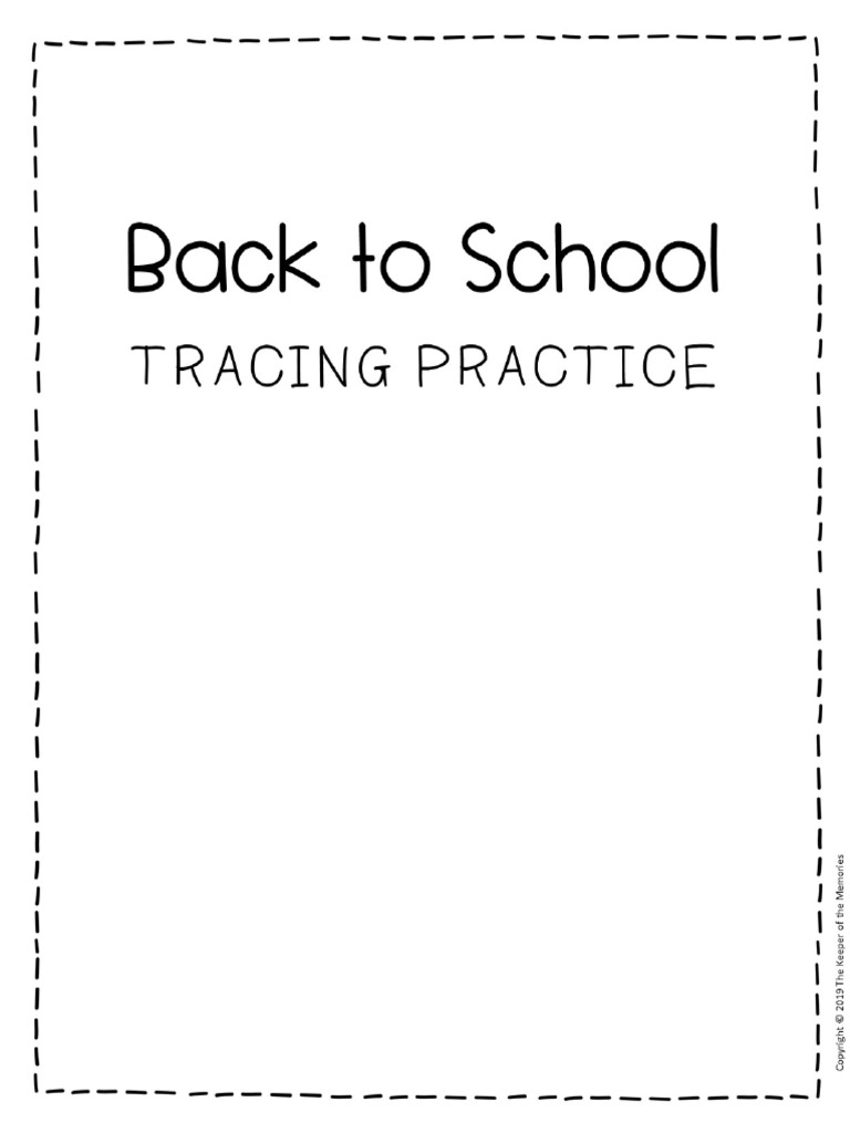 Back To School Tracing | PDF