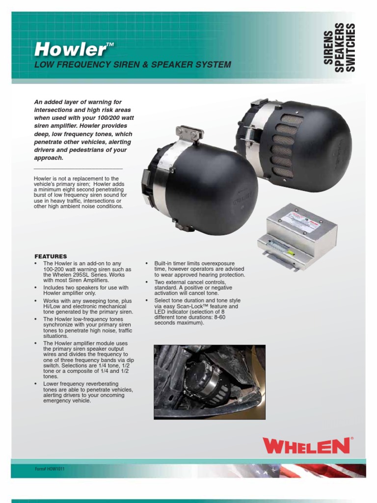 Howler Siren Speaker System | PDF | Loudspeaker | Amplifier