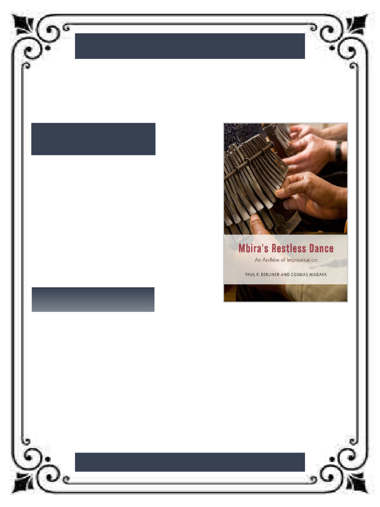 Mbira s Restless Dance An Archive of Improvisation 1st Edition Paul F ...