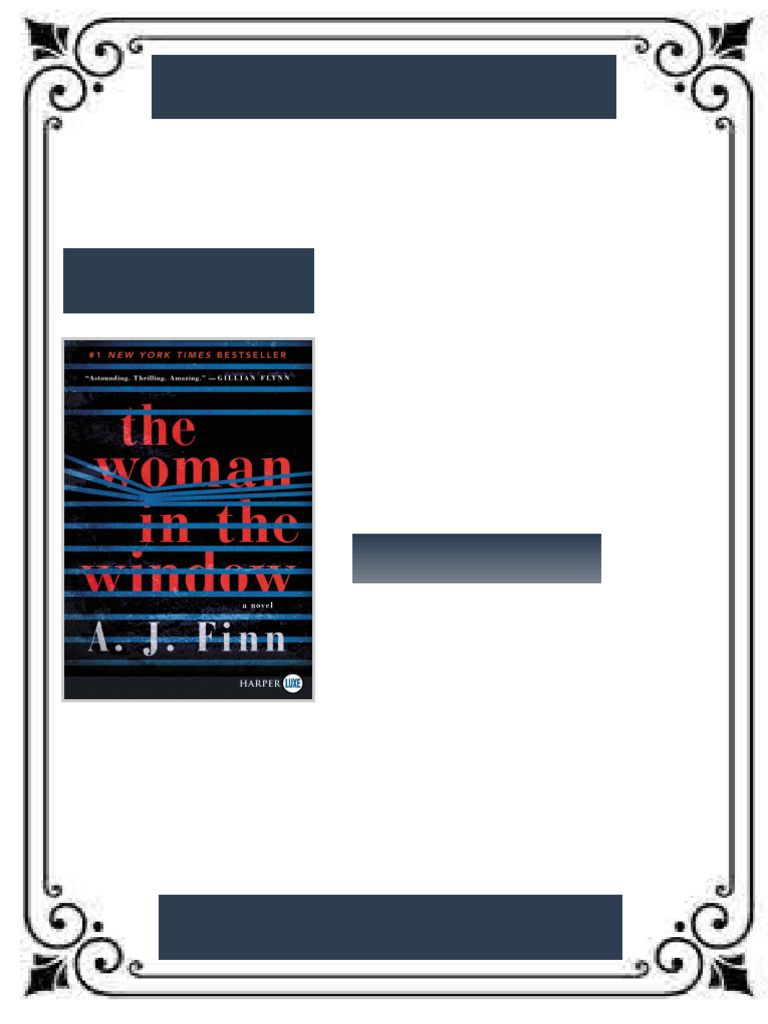 The Woman In The Window A. J. Finn eBook rare digital version | PDF ...