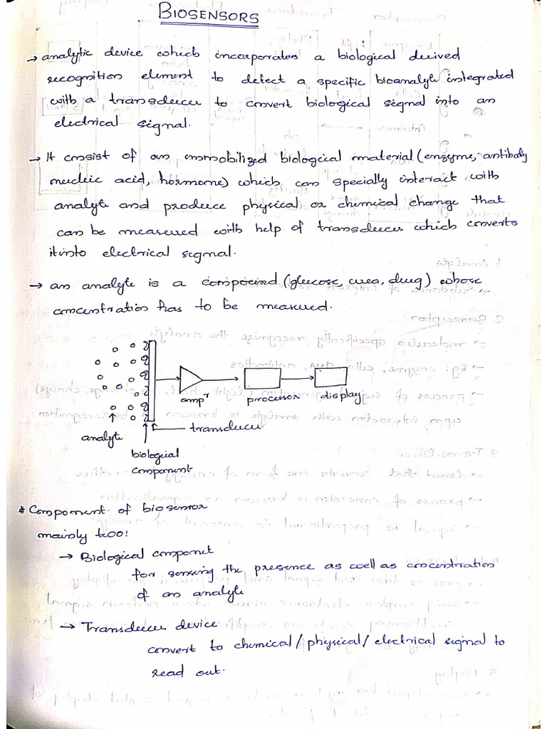 Bst Module 3 Biosensors | PDF
