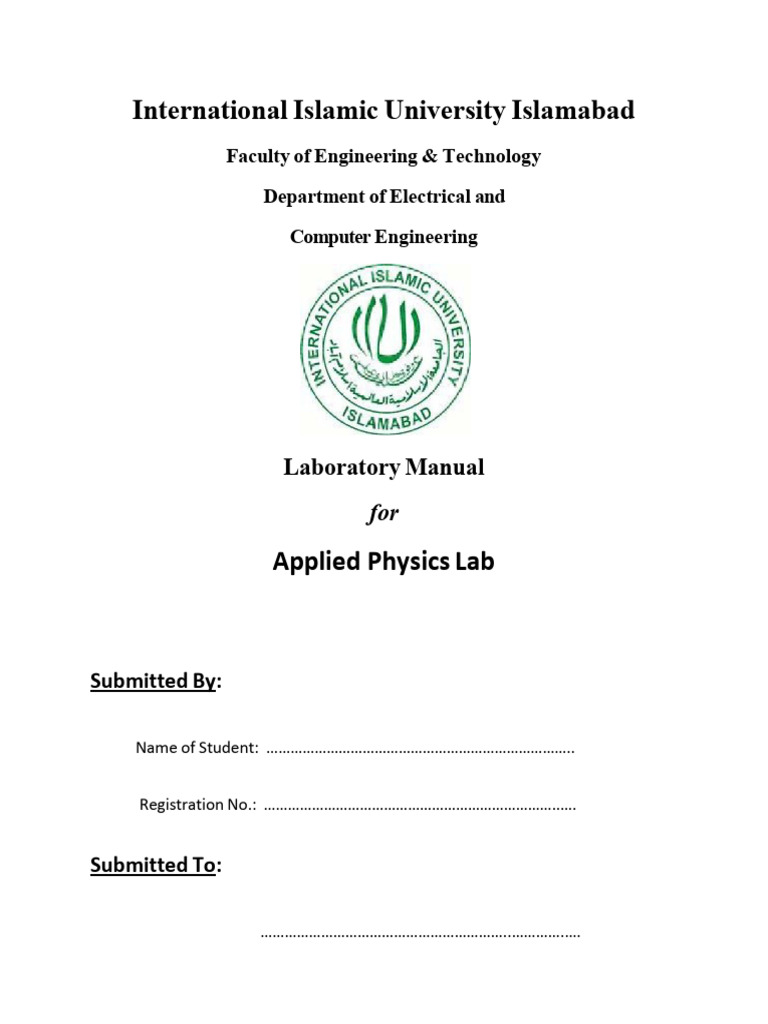 Applied Physics Lab Manual: Experiment 1 | PDF | Amplitude | Inductor