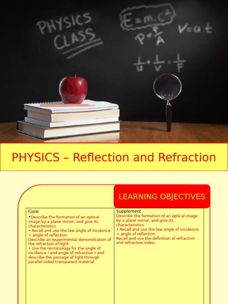 Physics 18 Reflection and Refraction Copy | PDF | Refraction ...