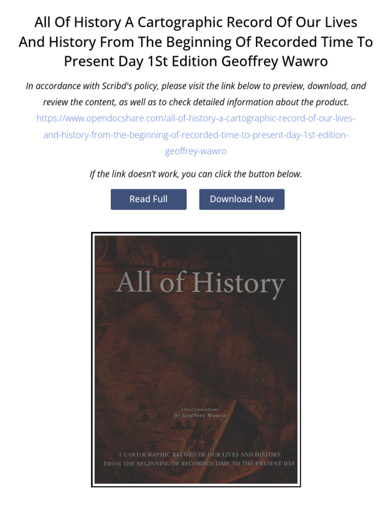 All of History A Cartographic Record of Our lIves and History from the ...