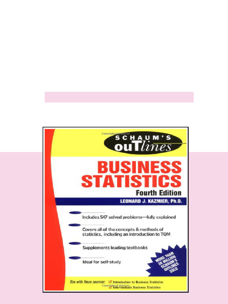(Ebook) Schaum's Outline of Business Statistics, 4th Edition by Leonard ...
