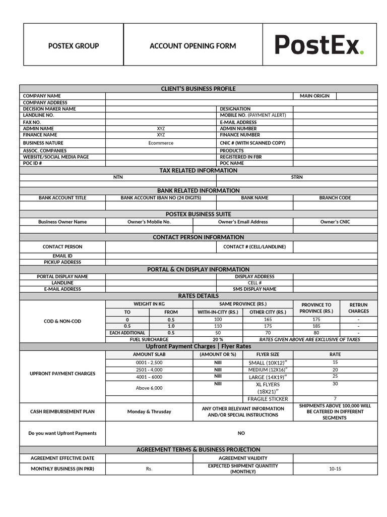 PostEx MOU (client) | PDF | Taxes