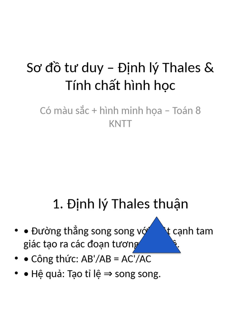 So Do Tu Duy Dinh Ly Thales | PDF