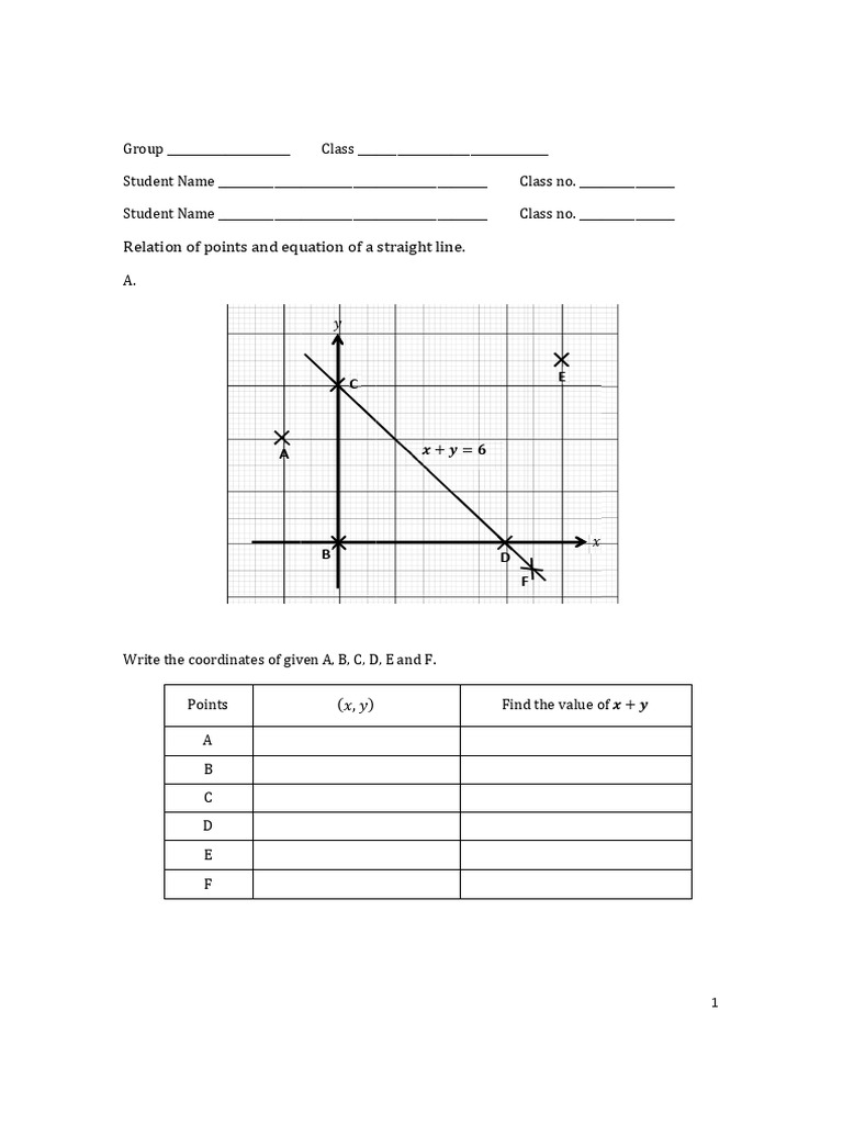 Equation of Straight Line | PDF | Mathematical Objects