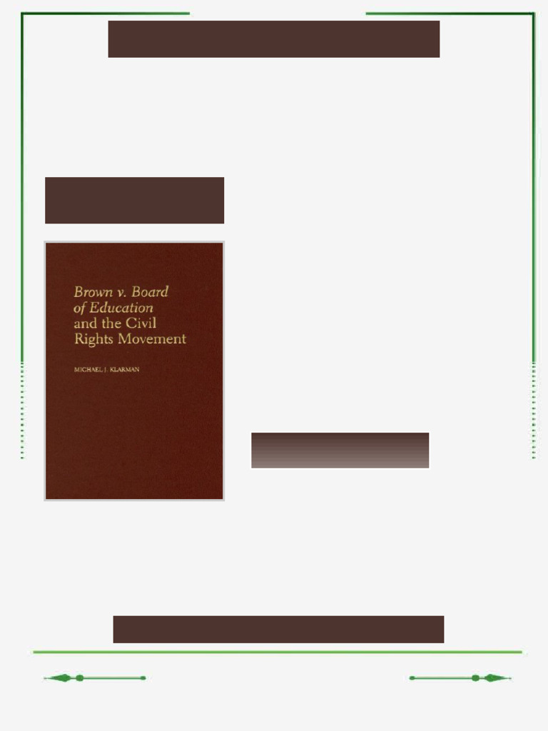 Brown v Board of Education and the Civil Rights Movement Michael J ...