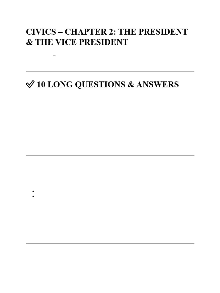 Civics Chapter 2 | PDF | Presidents Of The United States | American ...