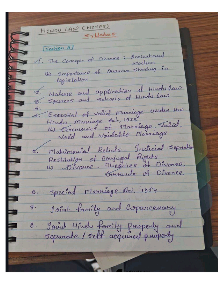 hindu law notes sachin mirdwal | PDF