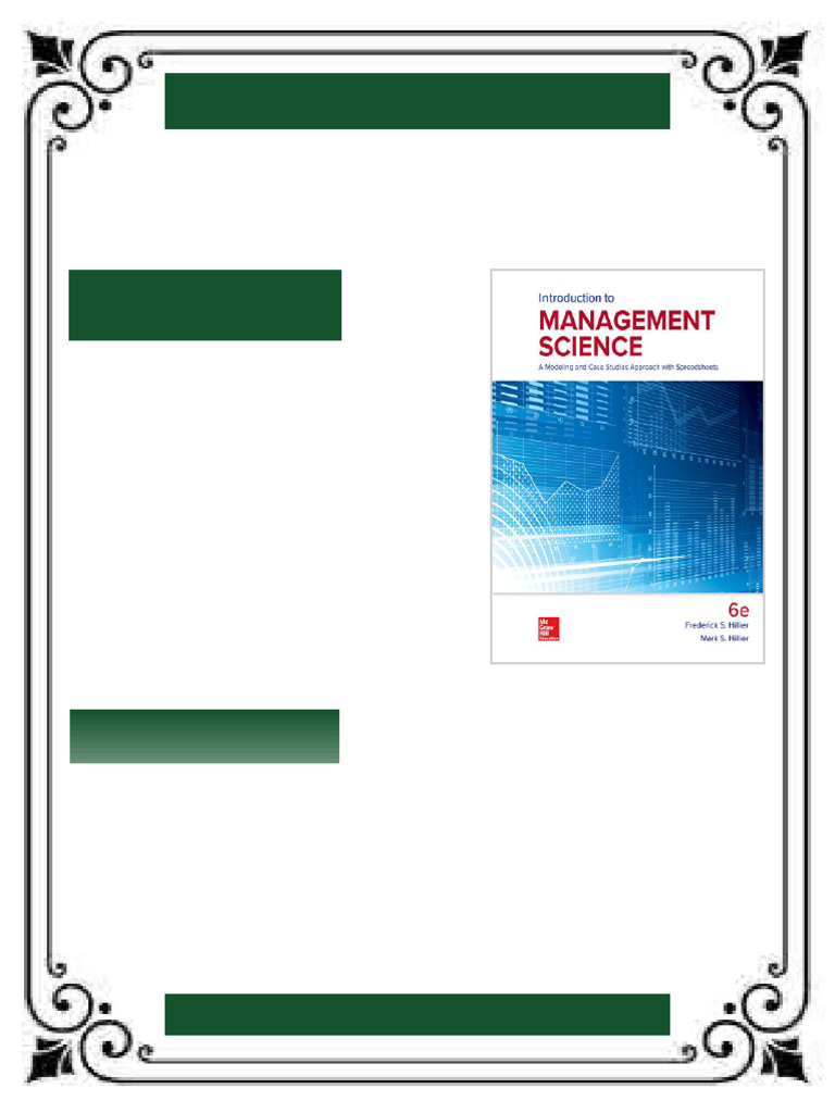 Introduction to Management Science: A Modeling and Case Studies ...