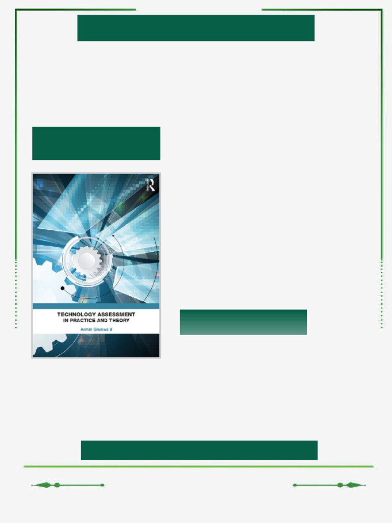 Technology Assessment in Practice and Theory 1st Edition Armin Grunwald ...