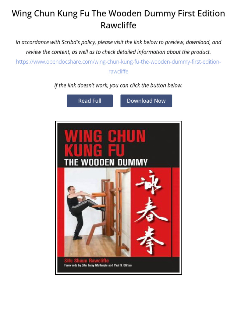 Wing Chun Kung Fu The Wooden Dummy First Edition Rawcliffe | PDF