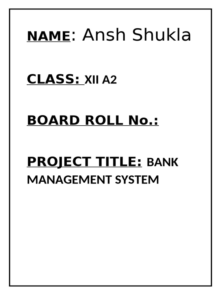 Cs Project Shukla | PDF | Information Science | Software Engineering