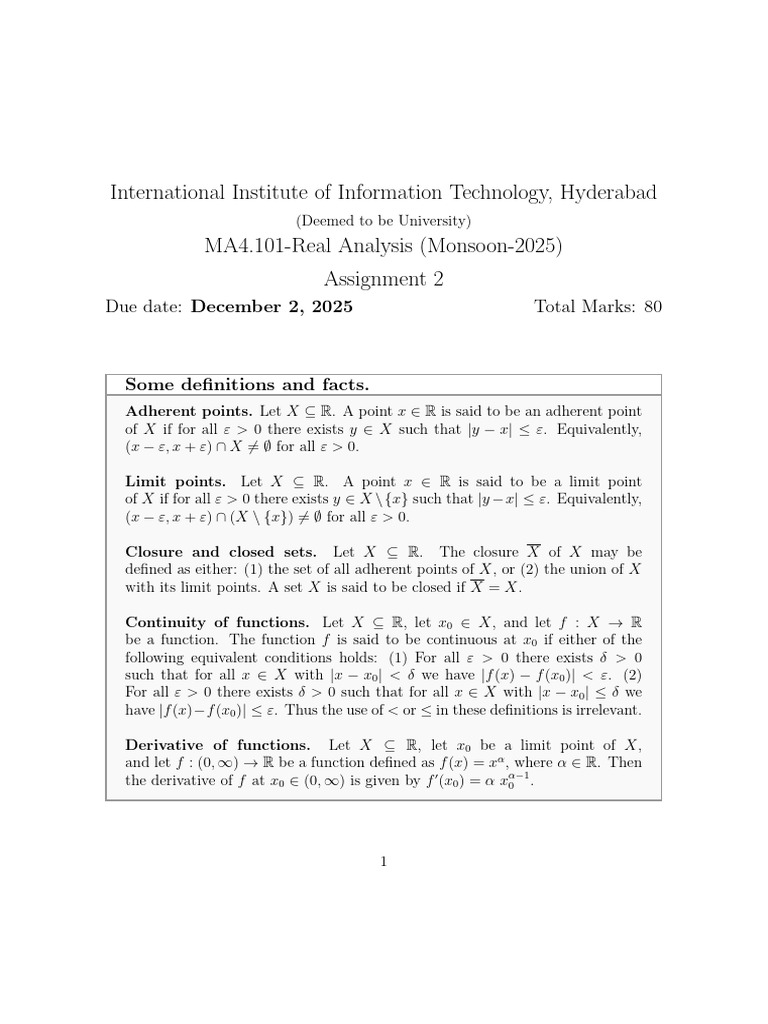 Assignment2 Qp (2) | PDF | Mathematical Analysis | Mathematics