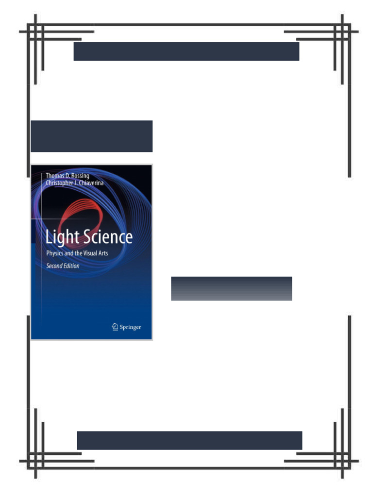 Light Science Physics and The Visual Arts Thomas D. Rossing Ebook ...