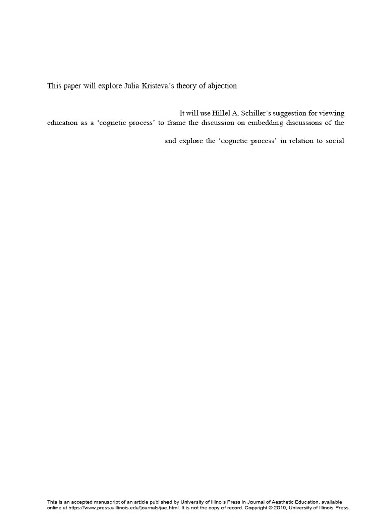 Abject in Education | PDF