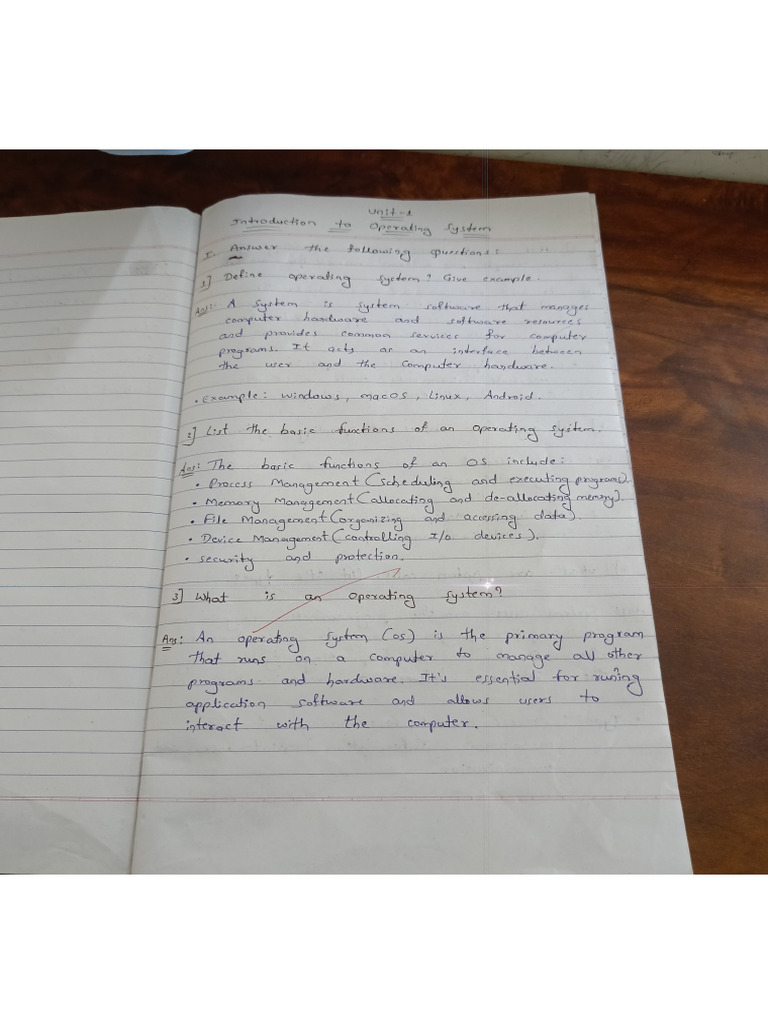 O.S Assignment Unit 1,2 | PDF