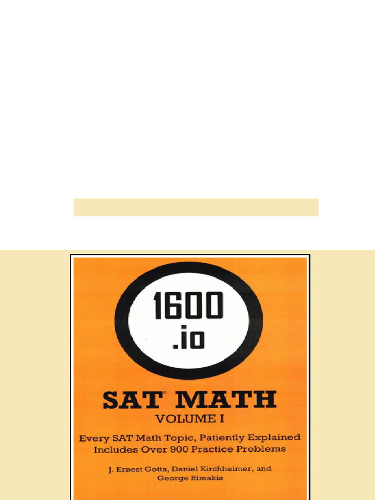 (Ebook) 1600.io Sat Math orange book volume 1 (first 175 pgs) by J ...
