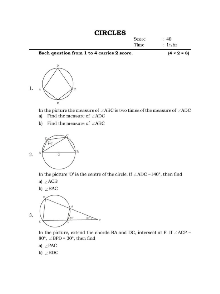 Circles Test | PDF