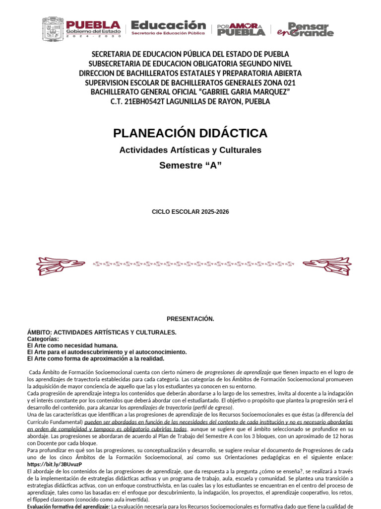Actividades Artisticas y Culturales I | PDF | Evaluación | Inteligencia ...