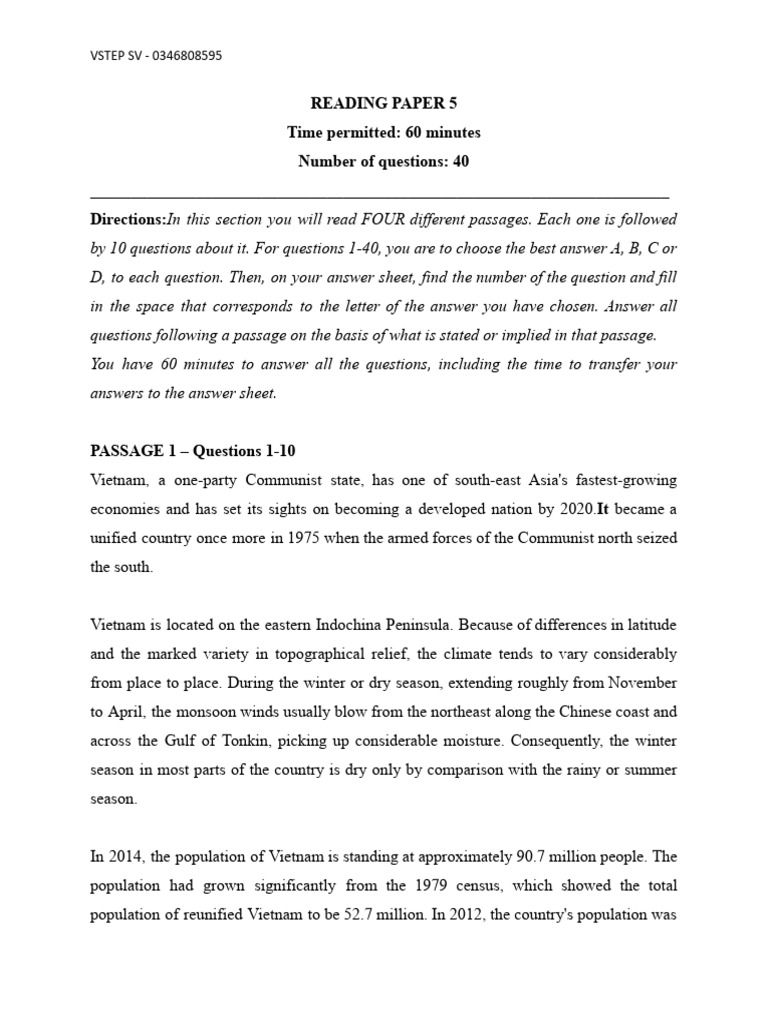 Reading Test 5.Docx | PDF | Plate Tectonics | Geology
